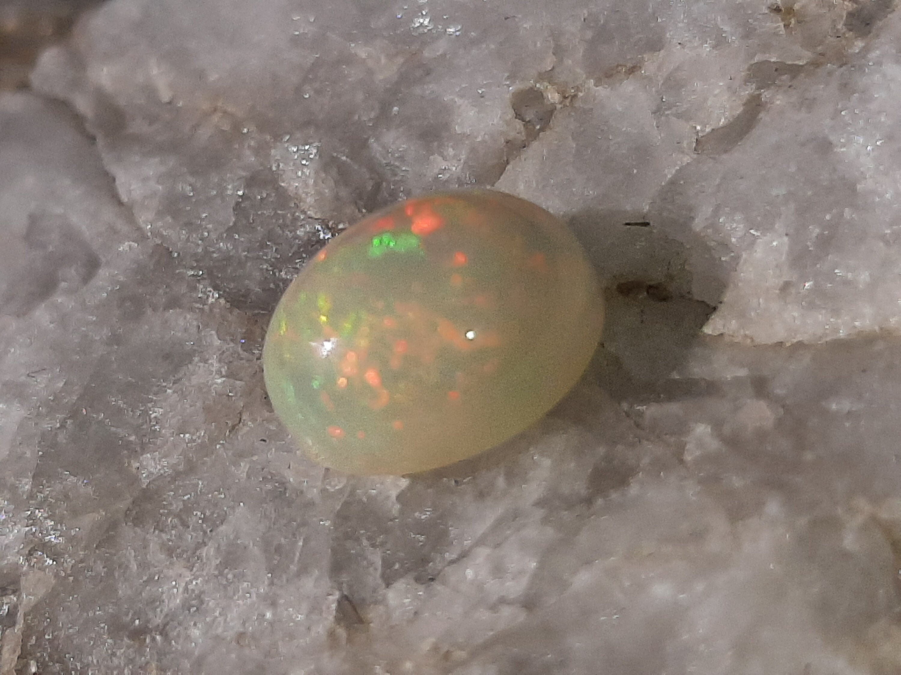 Rainbow Opal, Ethiopian Rainbow Opal, Large Rainbow Opal Oval Cut 3.3 ...