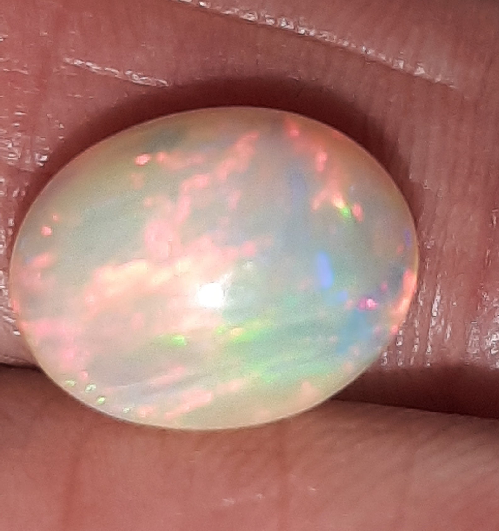 Rainbow Opal, Ethiopian Rainbow Opal, Large Rainbow Opal Oval Cut 2.7 ...