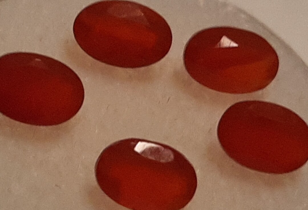 Mexican Fire Opal Gemstones, 5 Faceted Oval Opals (6x4mm) - Etsy