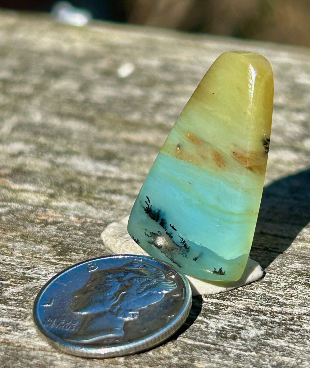 Opal Gemstone, Designer Opal Cabochon, Peruvian Blue Opal Cabochon, Blue Green Opal, Collector ...