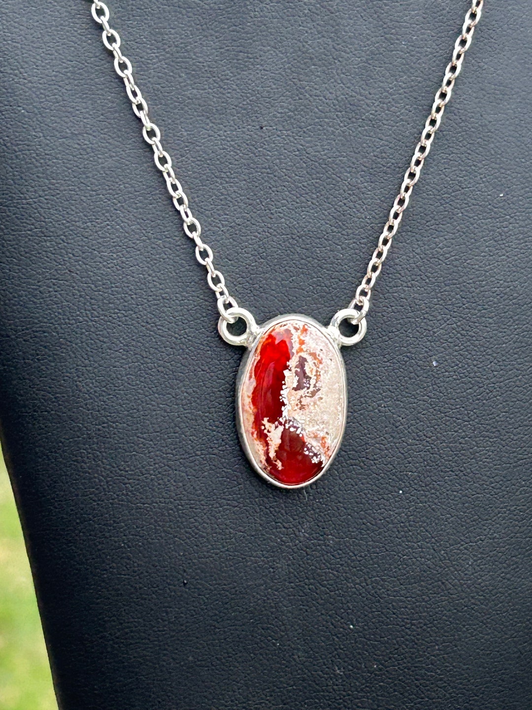 Opal Necklace, Fire Opal Necklace, Mexican Fire Opal Necklace, Natural ...