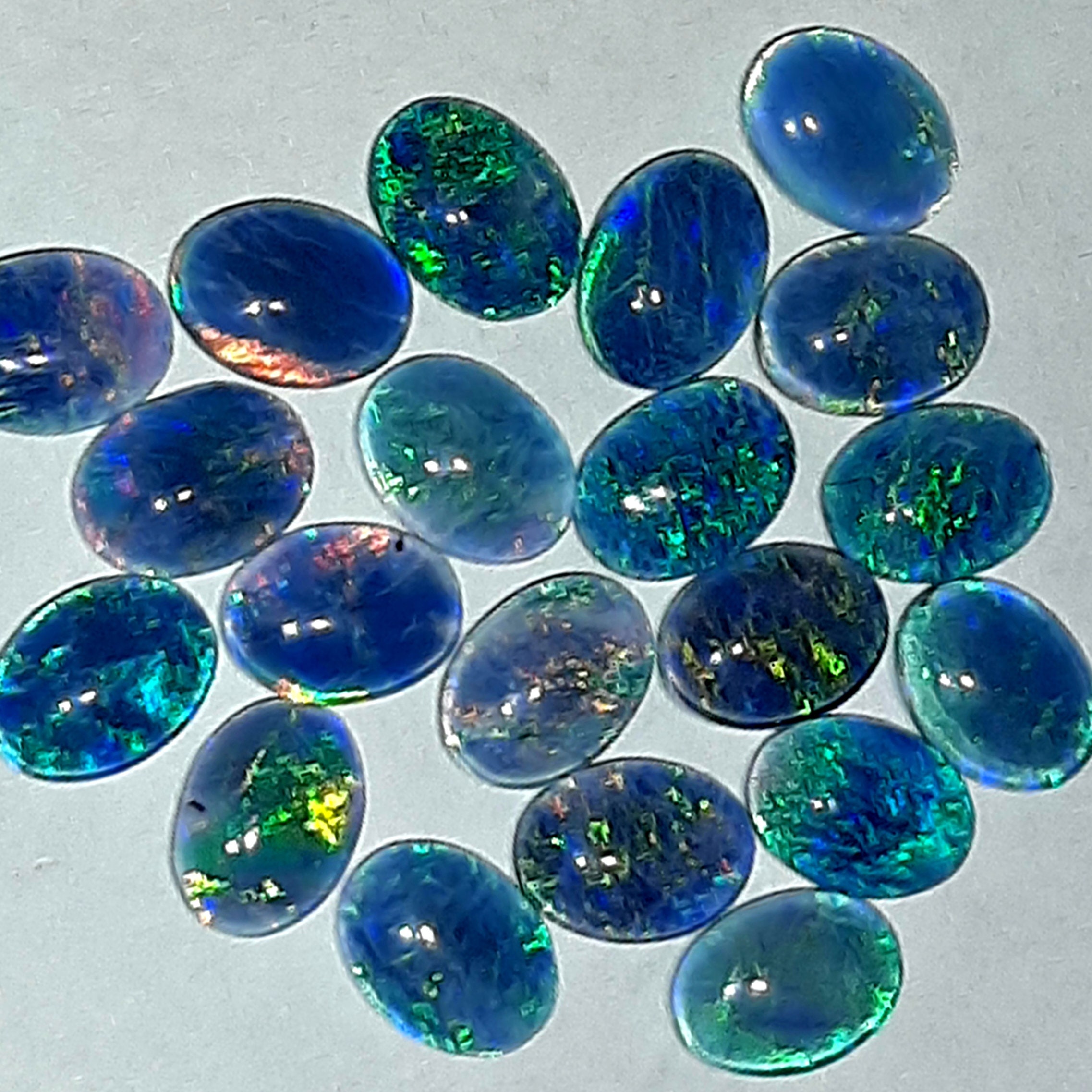 Australian Fire Opals doublets 20 Firey Blue Opals From - Etsy UK