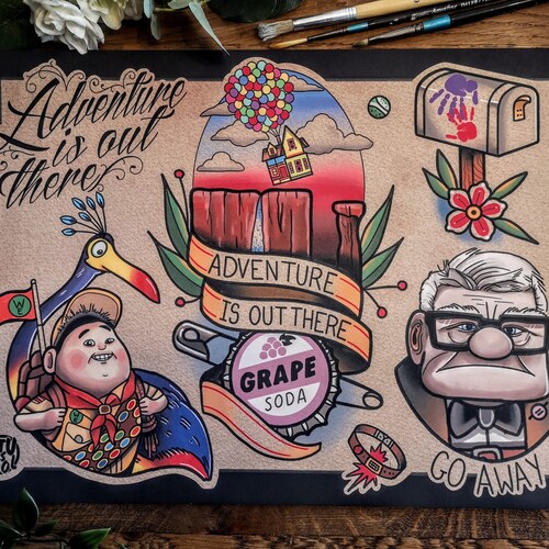 Horror Tattoo Flash Art Print - Etsy