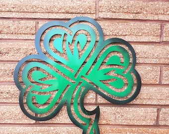 Metal Celtic Shamrock Wall Art St Patrick's Day Metal - Etsy