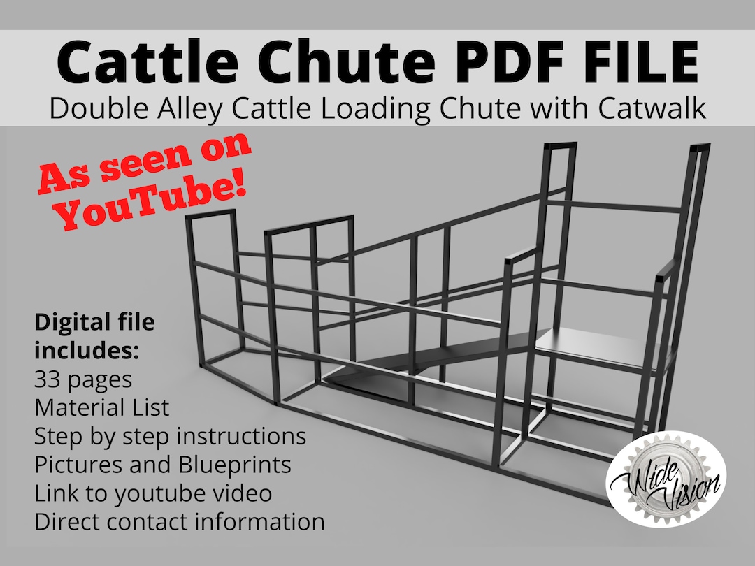 Cattle Loading Chute PDF FILE Blueprint Digital Download, Cattle Chute ...