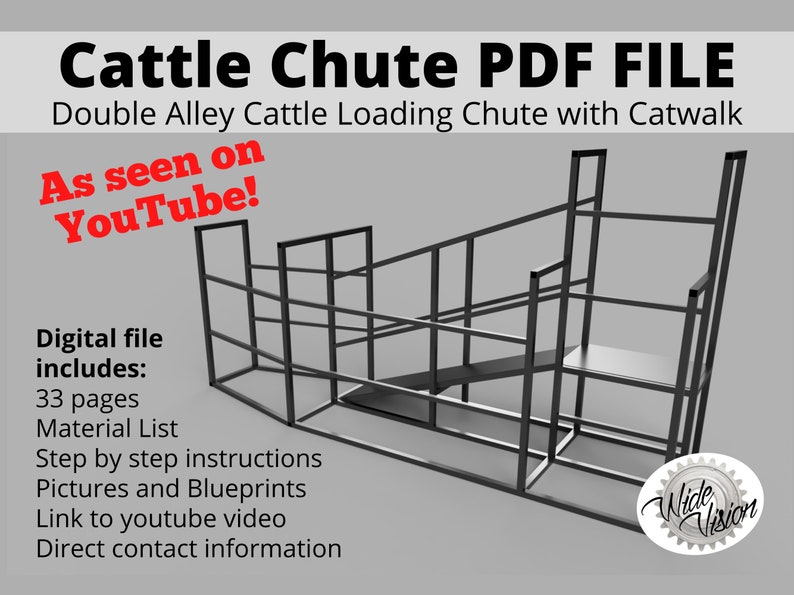 Cattle Loading Chute PDF FILE Blueprint Digital Download, Cattle Chute ...