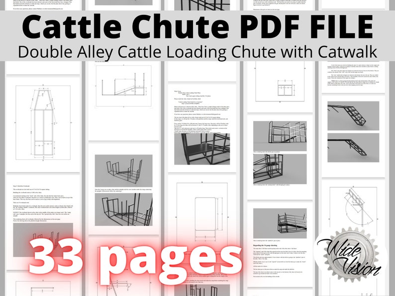 Cattle Loading Chute PDF FILE Blueprint Digital Download, Cattle Chute ...