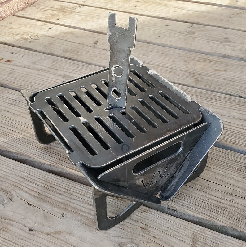 Flat Pack Mini Grill for Camping and Patio Grilling - Etsy