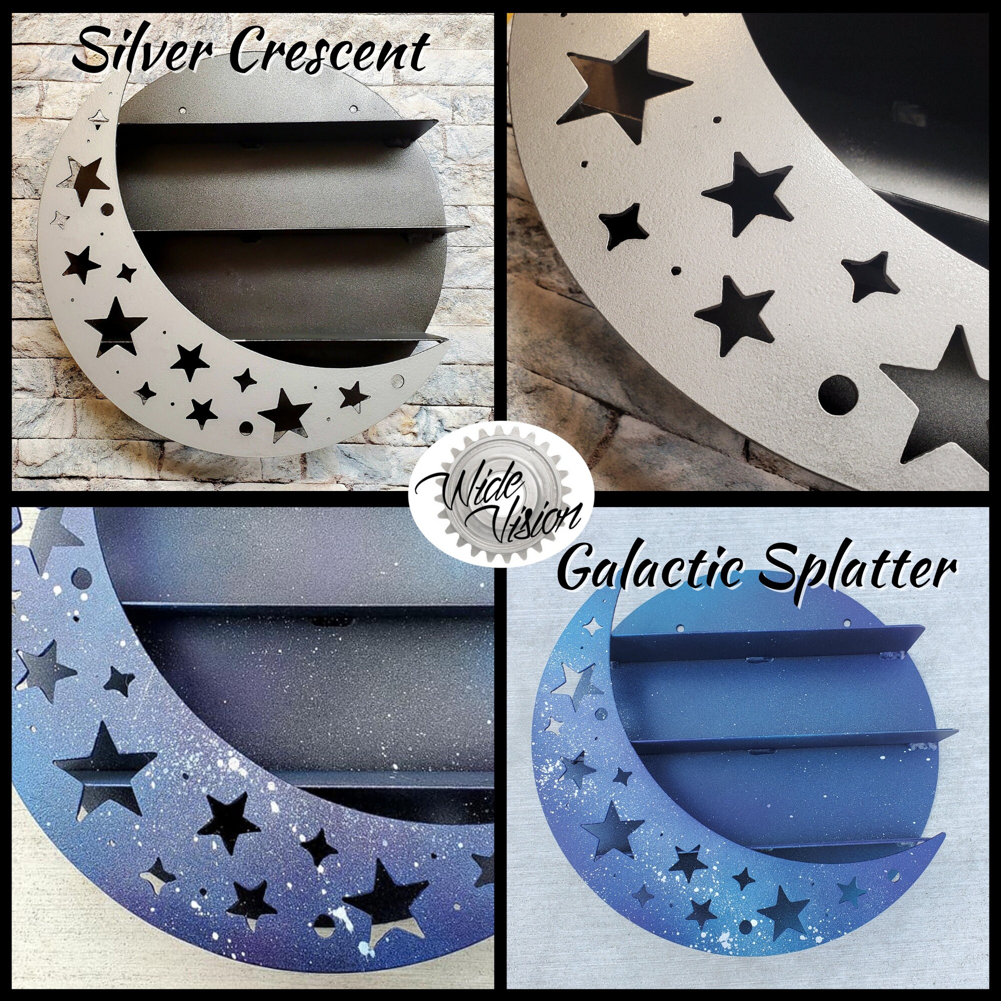 Starry Moon Shelf Display Shelf for Crystals Essential Oils - Etsy