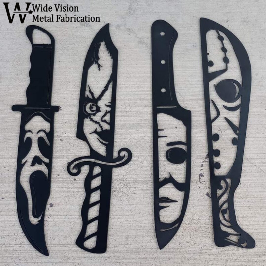 Horror Mask Knives, Horror Decor, Halloween, Friday the 13th, Scream ...