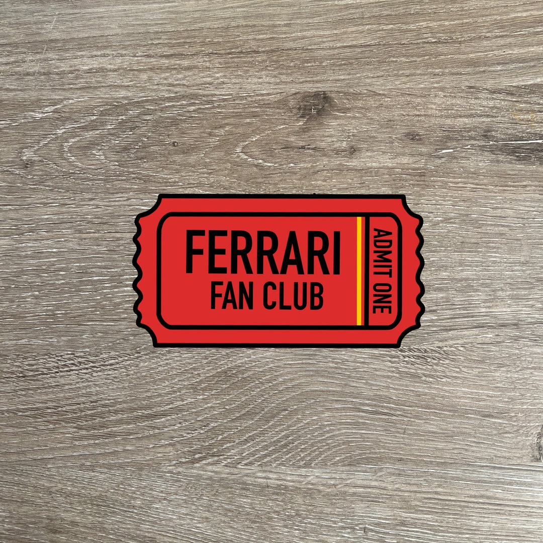 Ferrari Fan Club Sticker F1 Sticker Formula One Sticker Ll Water Bottle ...