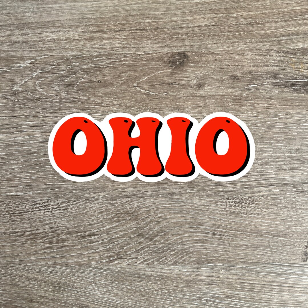 Ohio Sticker State Sticker ohio State Sticker Water Bottle Stickers ...