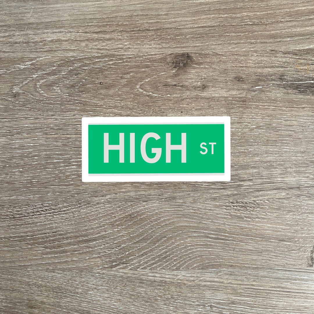 High St. Sticker Columbus Ohio Sticker Street Sign Sticker Water Bottle ...