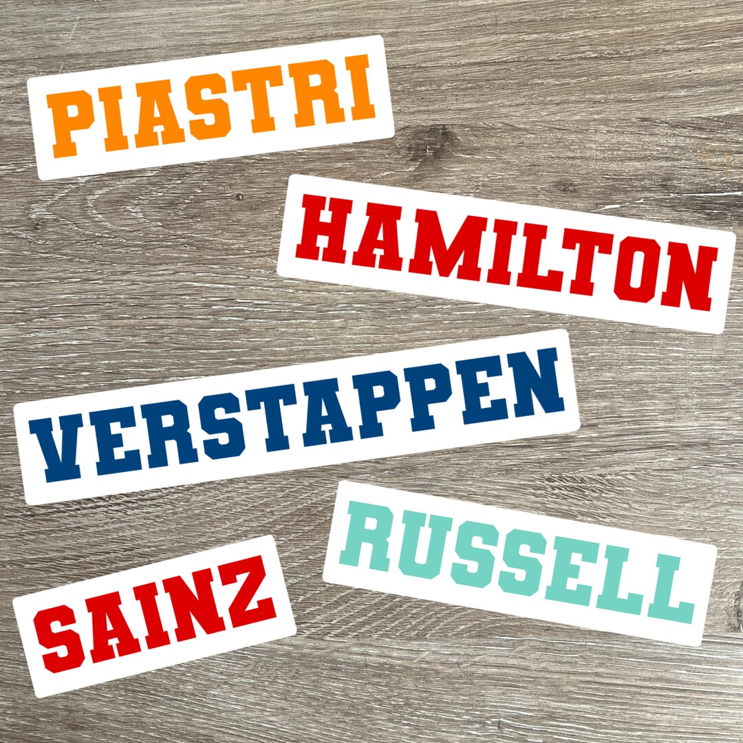 F1 Driver Varsity Sticker F1 Sticker Formula One Sticker Ll Water ...