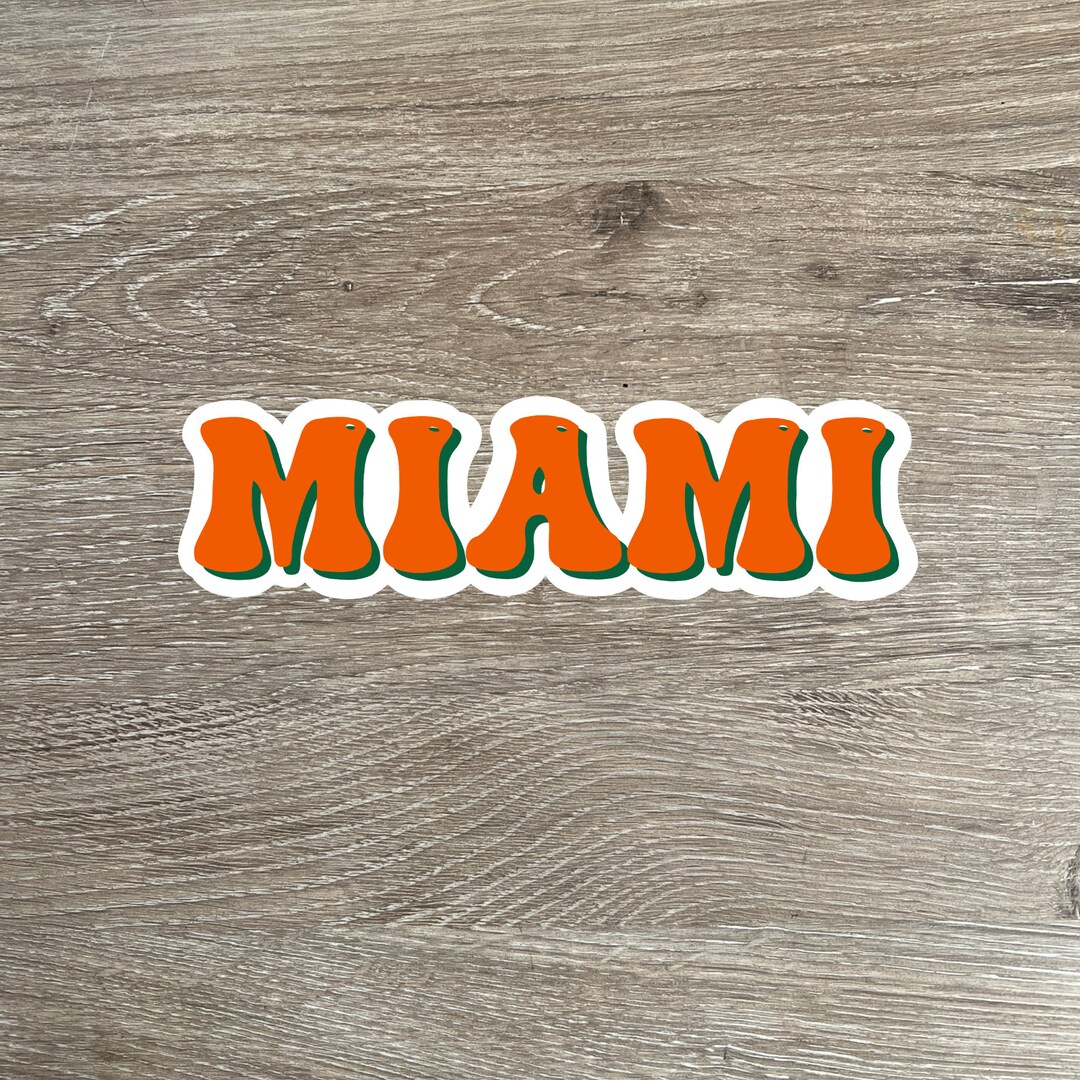 Miami Sticker Miami Florida Sticker Florida Sticker Water Bottle ...
