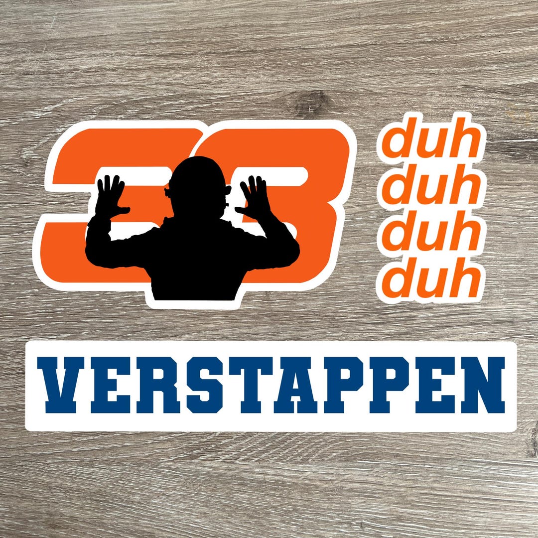 Max Verstappen Sticker Pack MV33 Sticker Formula One Sticker Pack ...