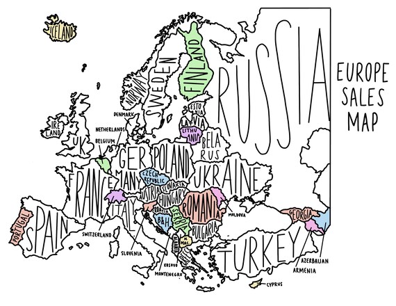 Europe Sales Map Digital Download - Etsy