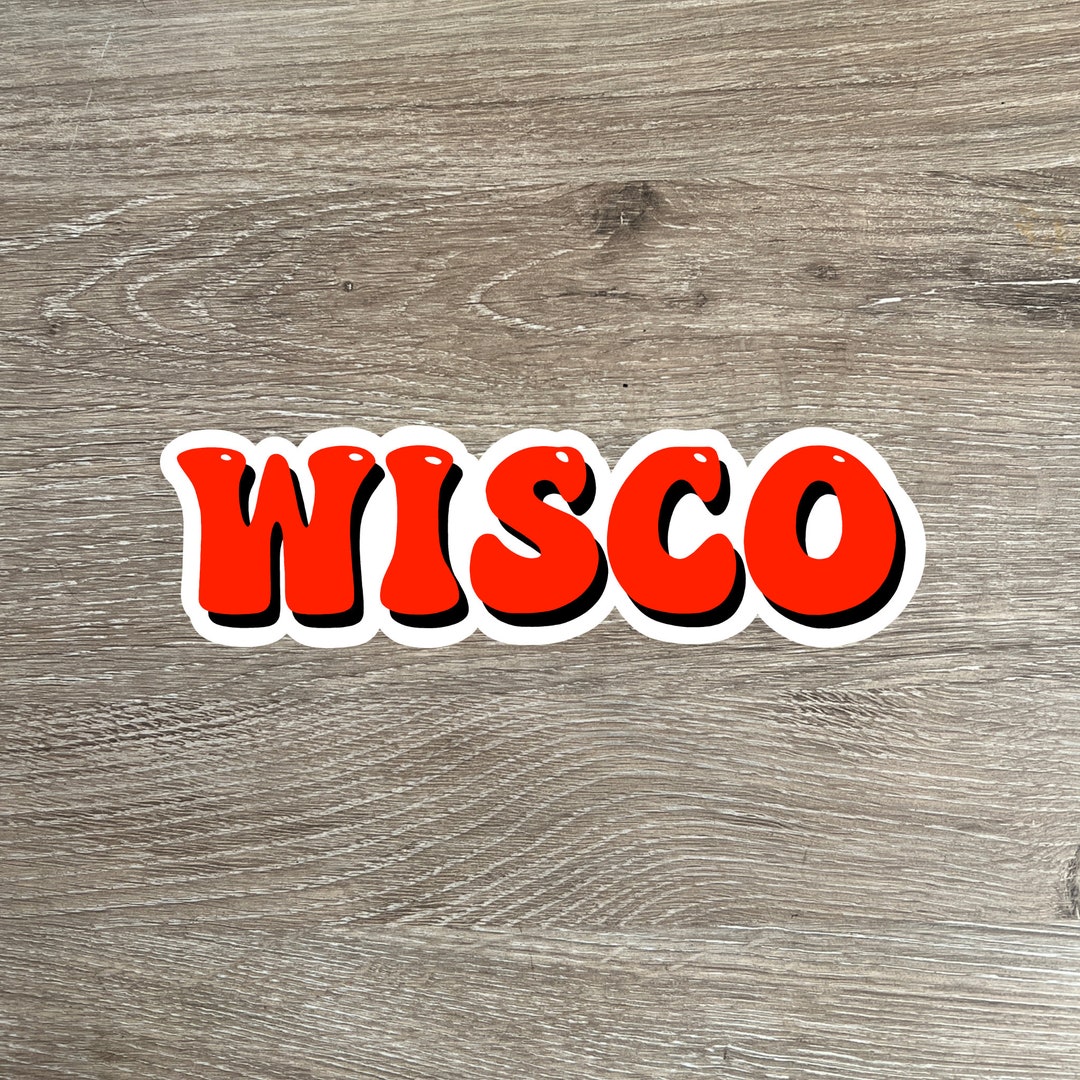 Wisco Sticker Wisconsin Sticker Water Bottle Stickers Waterproof ...