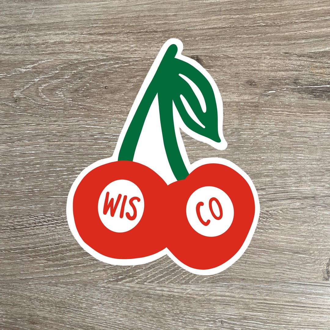 Wisco Cherries Sticker Wisco Sticker Wisconsin Sticker Waterproof ...