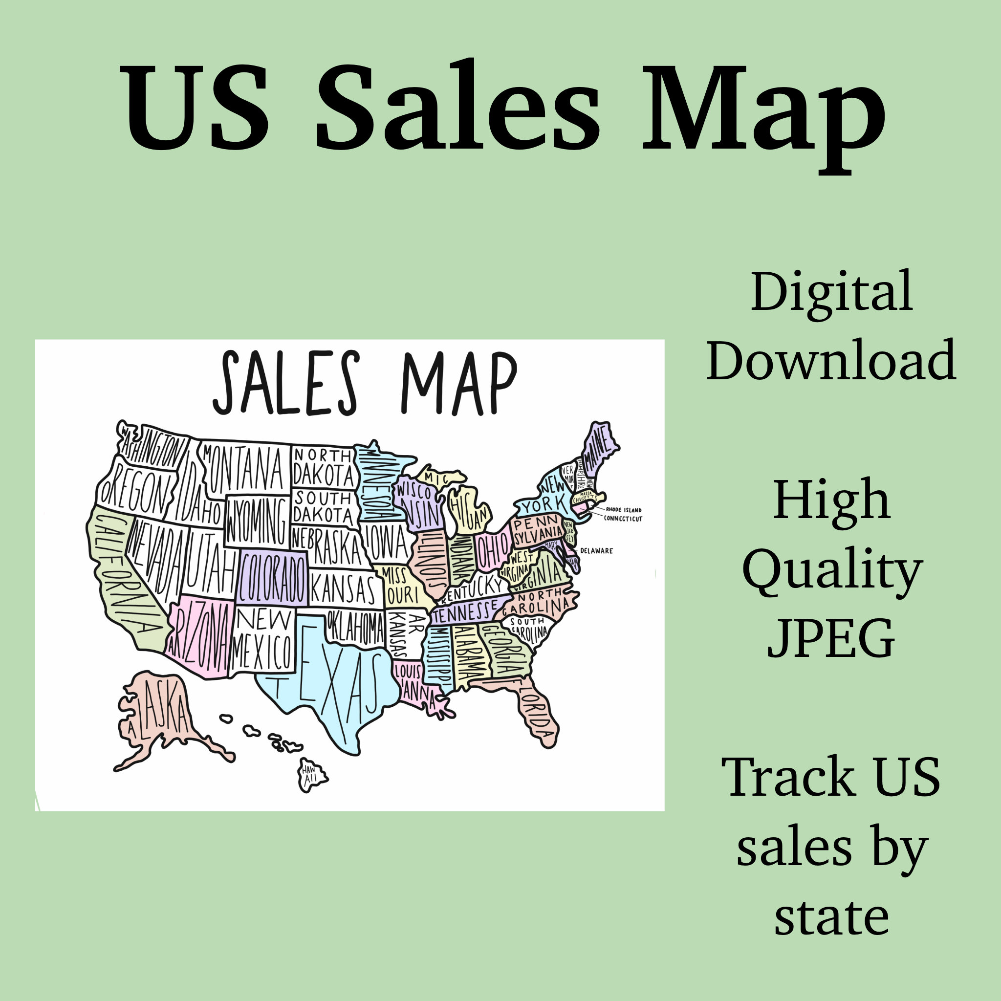 Sales Map Digital Download | Etsy