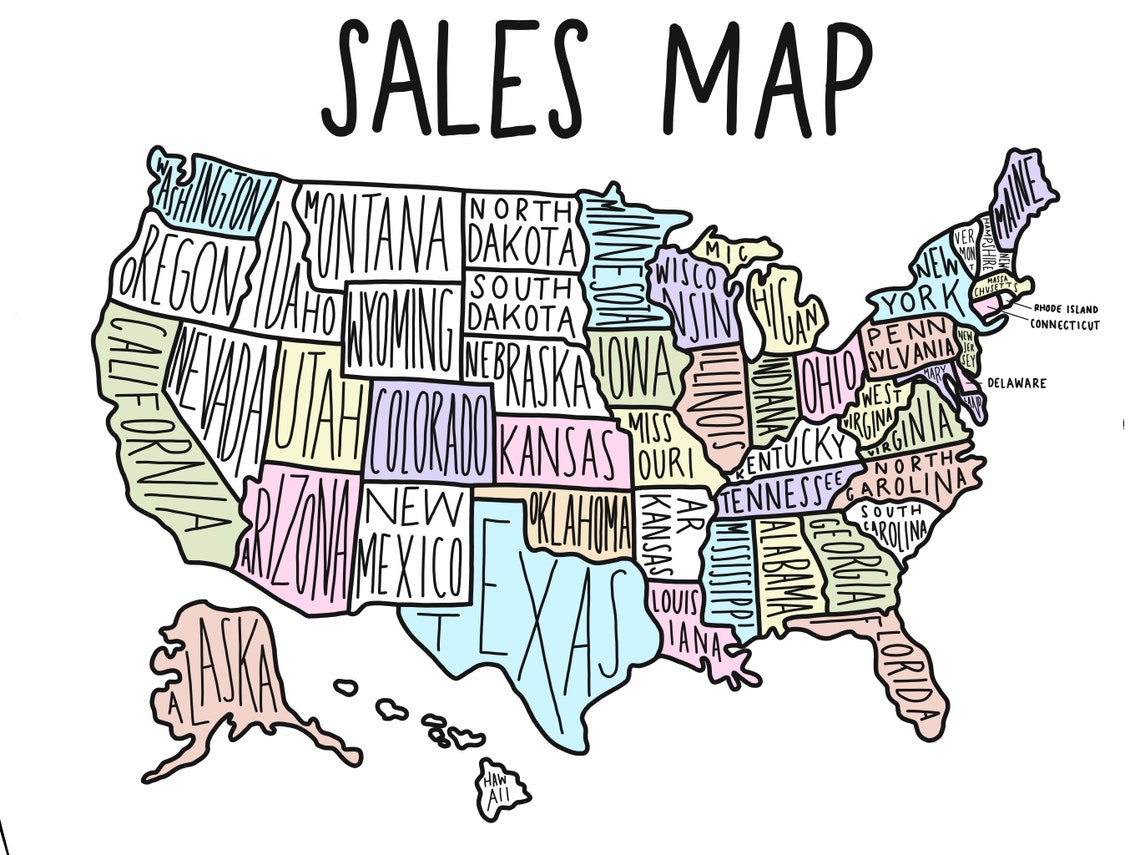 Sales Map Digital Download - Etsy