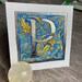 Gilded Letter P Art, Hand-painted Filigree Calligraphy - Etsy
