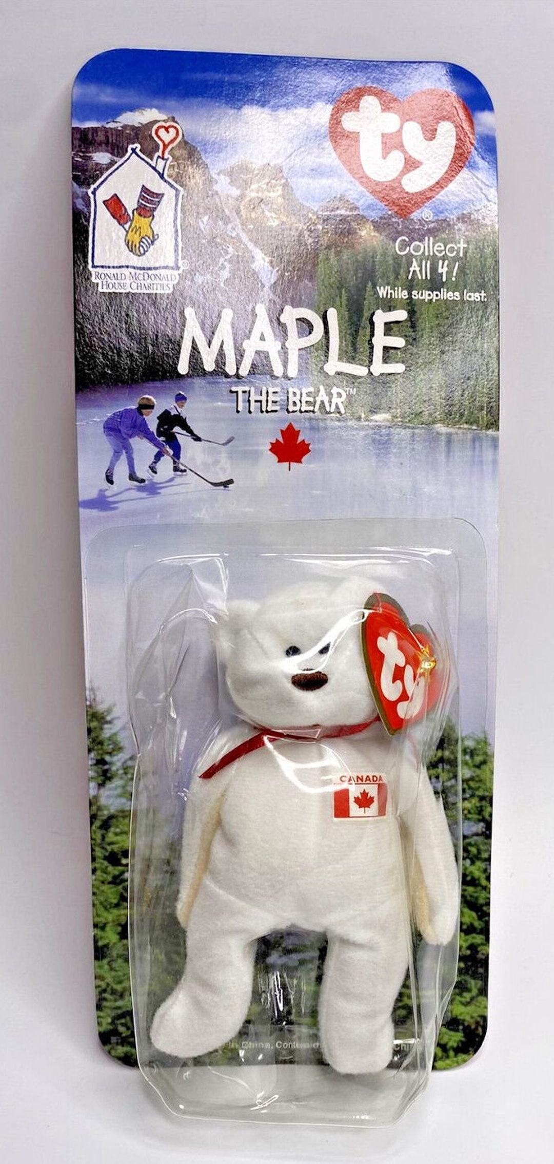 1999 Ty Mcdonalds Beanie Baby Legends "maple" Retired Canadian Bear ...
