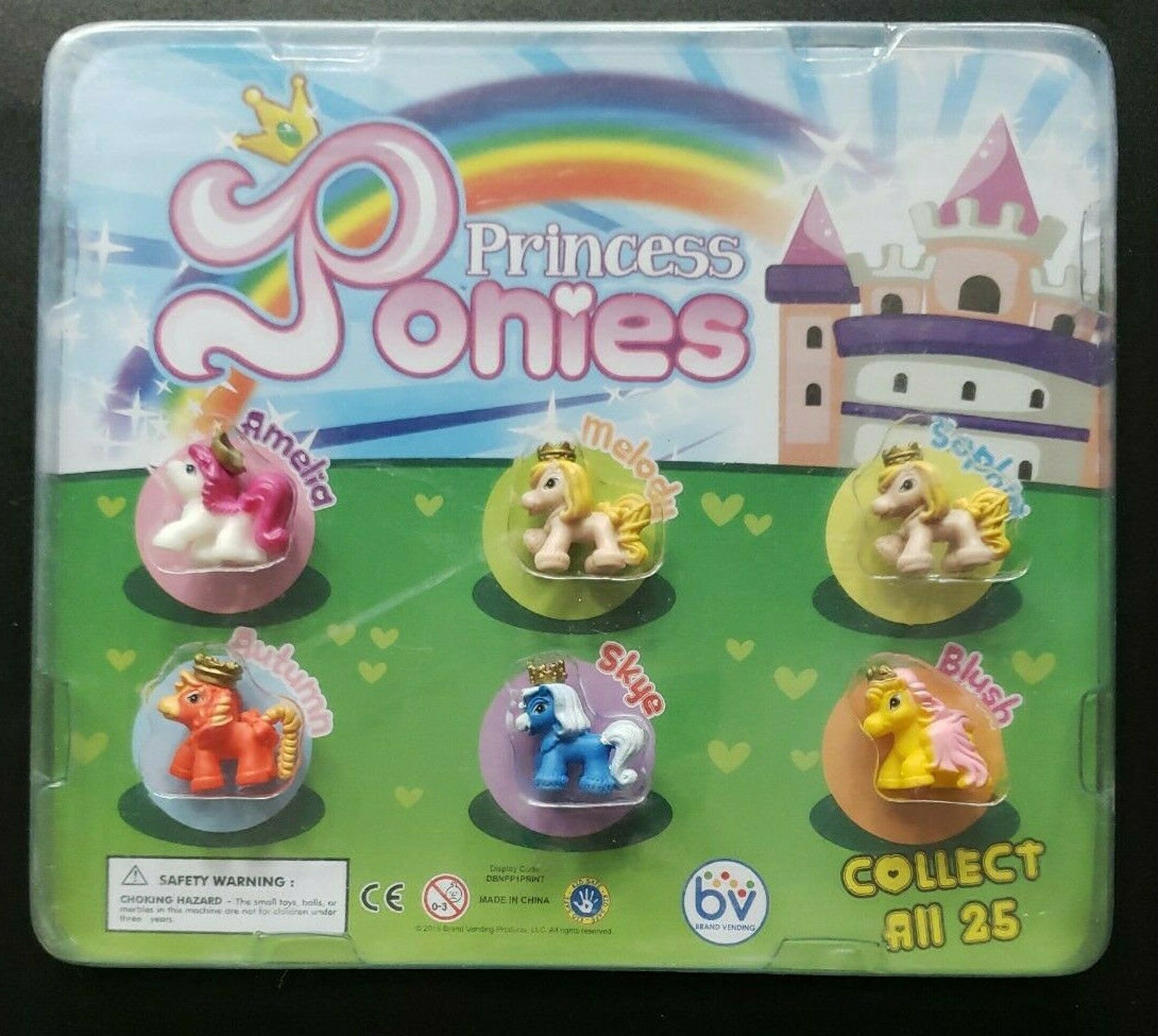 Vintage Princess Ponies Gumball Vending Machine Charms Header Display ...