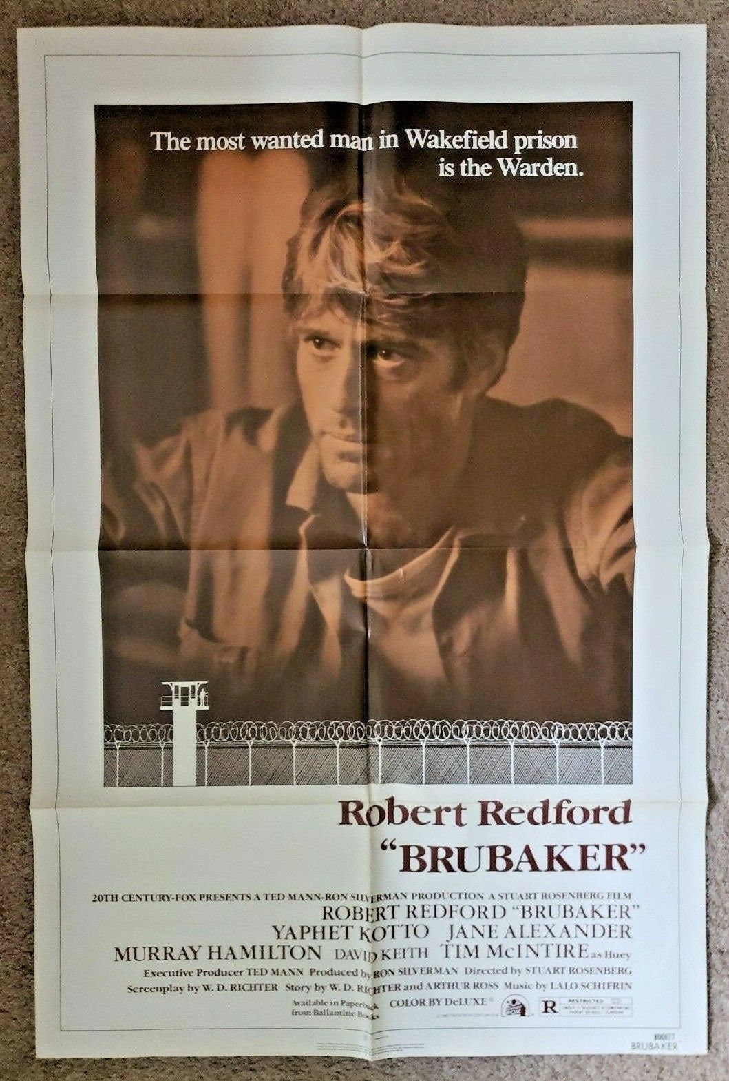 1980 Brubaker Original Movie Poster Robert Redford 27x40 P-4 - Etsy