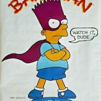 Bart Simpson Mooning Tie Dye Painting: Sealed 8x10 Wall Decor - Etsy