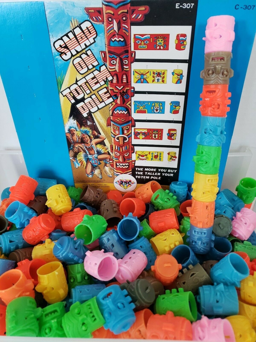 Vintage 16 Totem Pole Gumball Vending Machine Toys New Old Stock SKU 24 ...