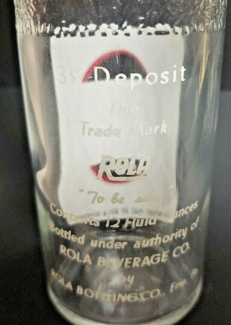 Vintage 1953 Rola Cola Soda Pop Bottle 12oz Erie Pa Very - Etsy