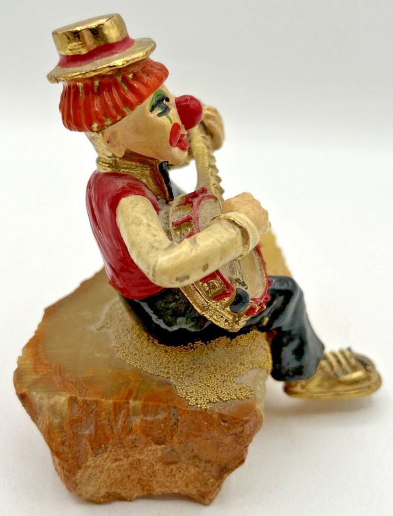 1980's Ron Lee Clown Playing Banjo Figurine Onyx Base U259 - Etsy