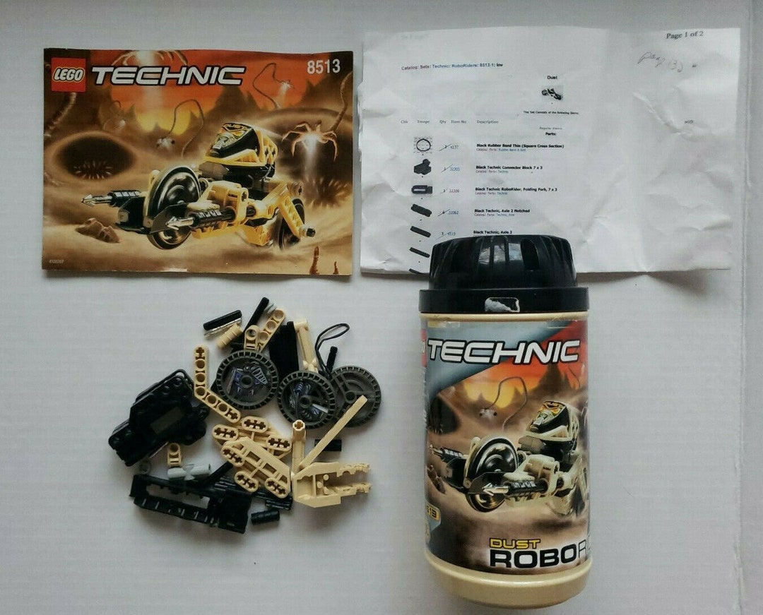 Lego Technic Robo Riders Dust 8513 95% Parts Manual and Canister Sh5 - Etsy