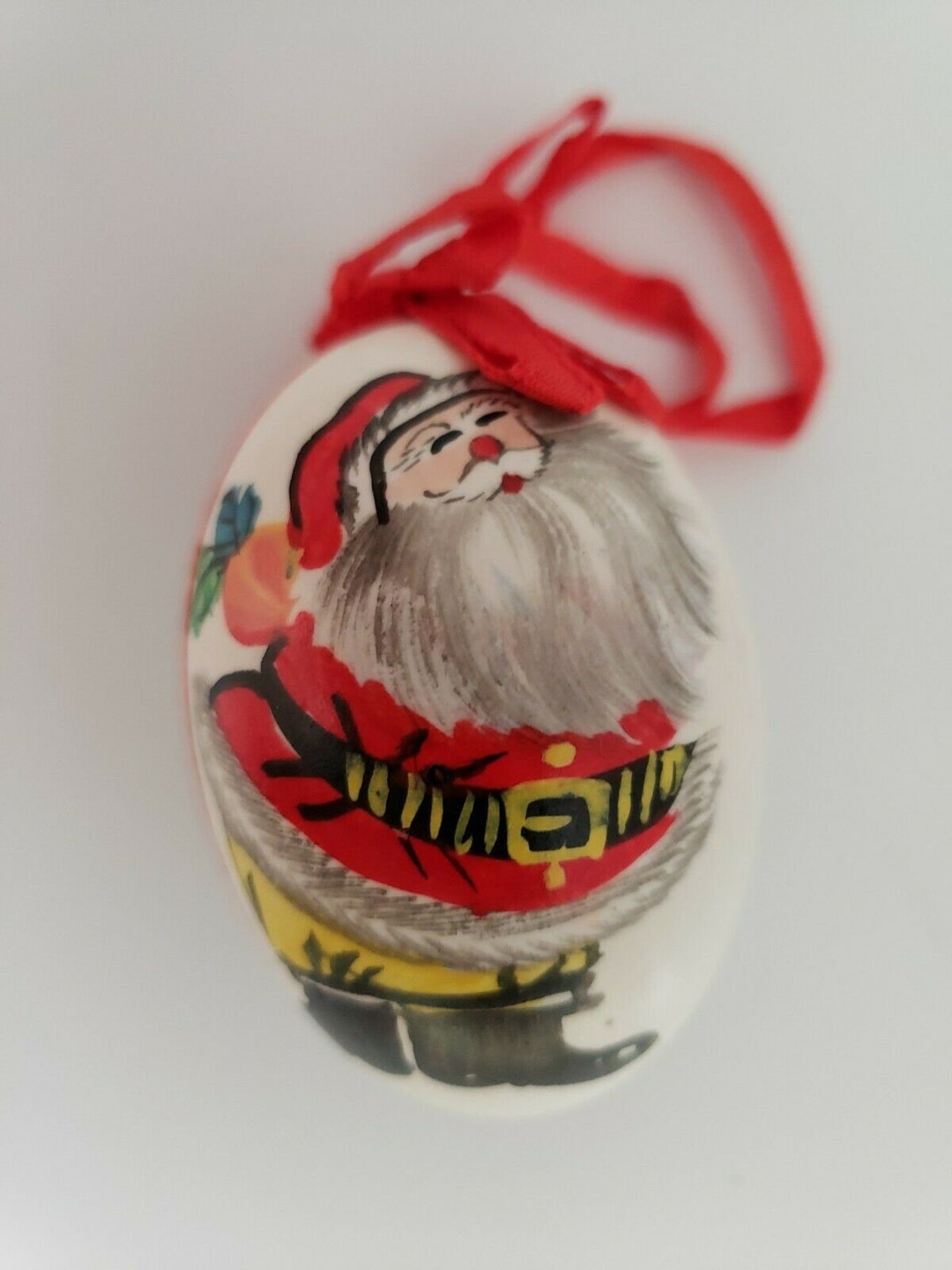 Vintage Hand Painted Santa Real Egg Ornament Pb163/3 - Etsy