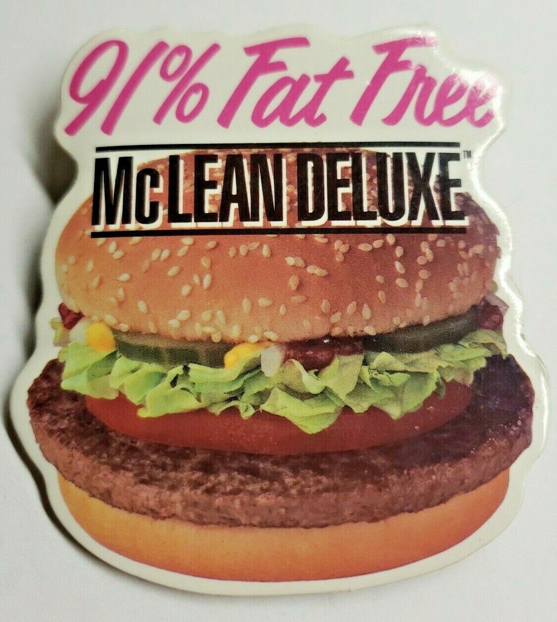1991 Mcdonald's 91% Fat Free Mclean Deluxe | Etsy