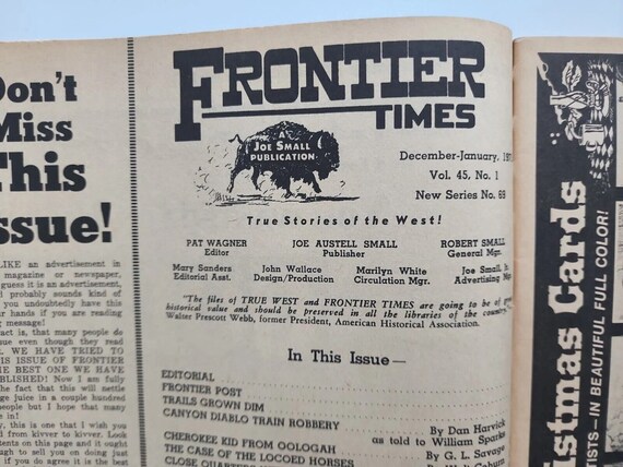 Frontier times vintage magazine jan, 1971 "canyon dia… - Gem