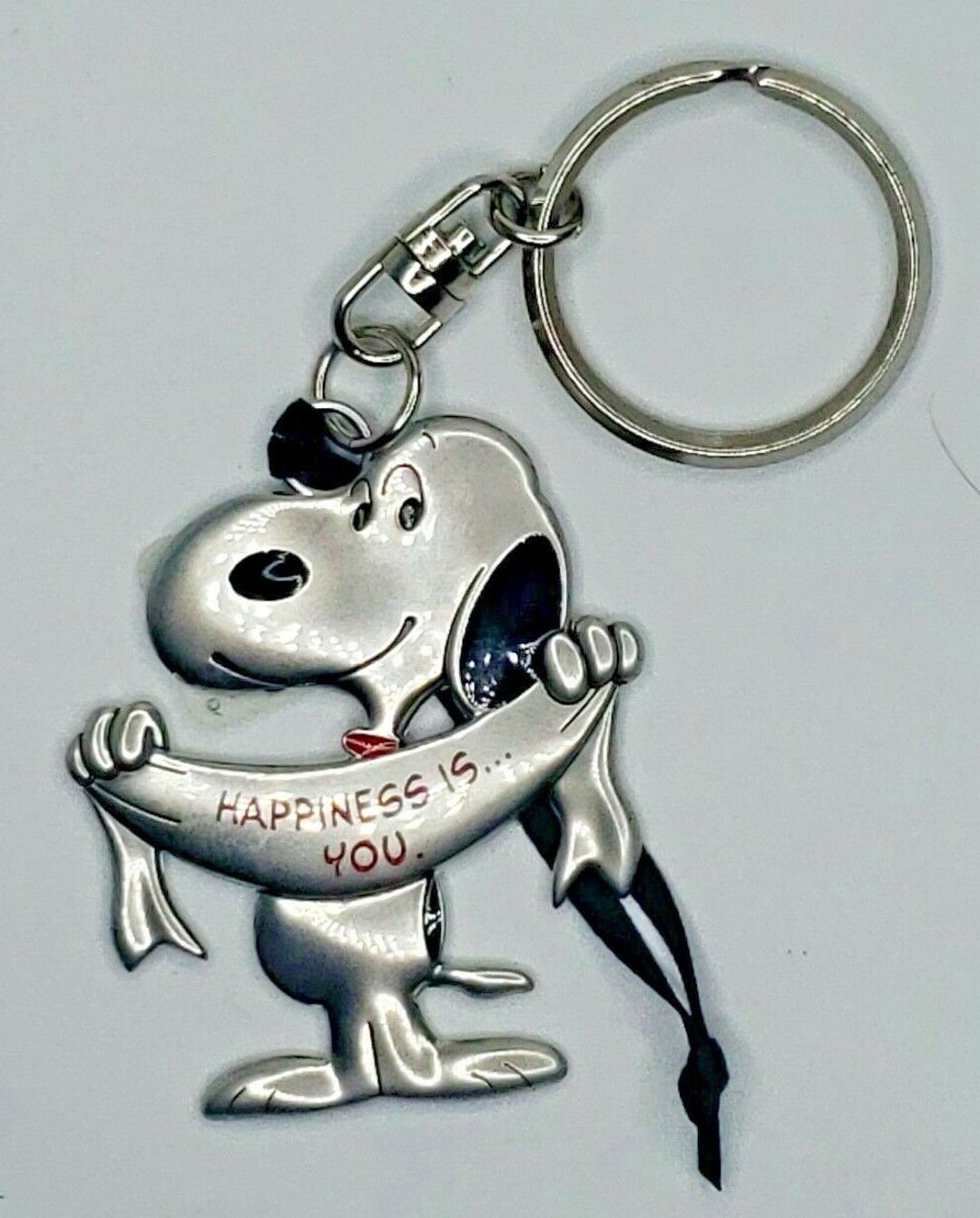Hallmark's Peanuts Snoopy Pewter Key Chain / Ornament - Etsy