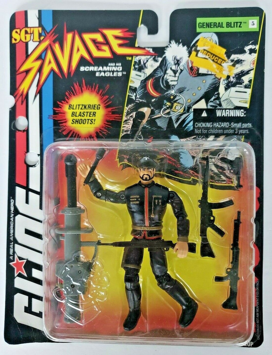 1994 Gi Joe Sgt Savage General Blitz Screaming Eagle New on Card Sh 2 ...
