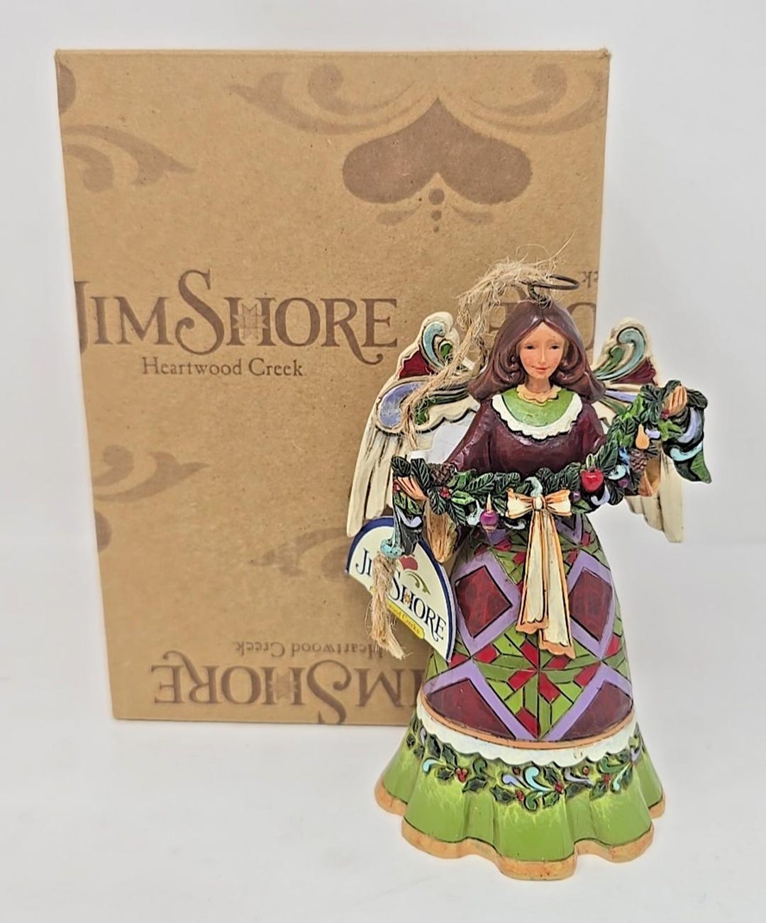 Jim Shore 2002 Red/green Angel Garland Ornament #4027722 in Box JS14 - Etsy