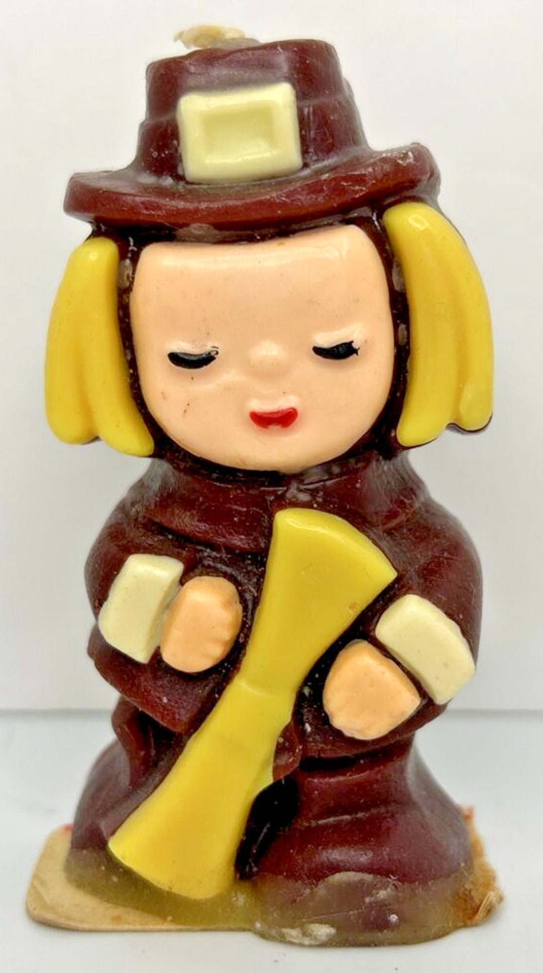 Vintage Thanksgiving Pilgrim Candle 3.5" Sku H613 - Etsy