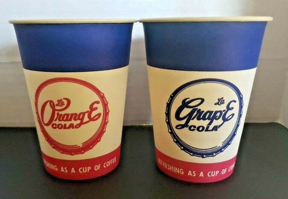 Vintage La Grape Cola & La Orange Cola Waxed 9 Oz Soda Cups | Etsy