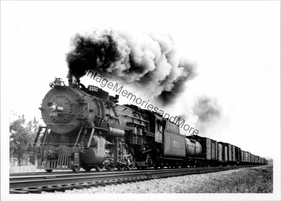 Vintage Missouri Pacific Line Railroad 1532 Steam Locomotive T3-374 - Etsy