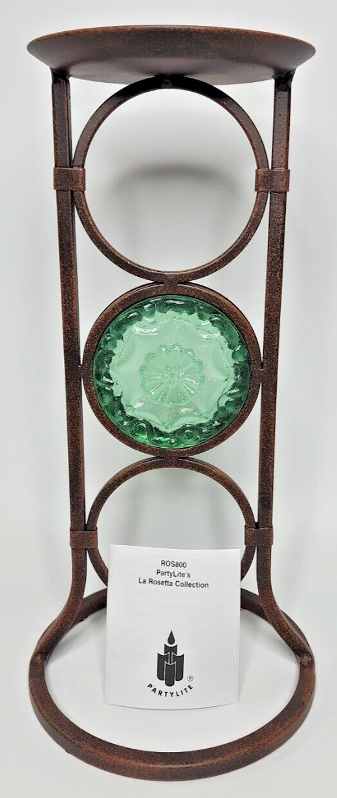 Vintage Retired Partylite La Rosetta Pillar Holder Retired NIB P7494 ...