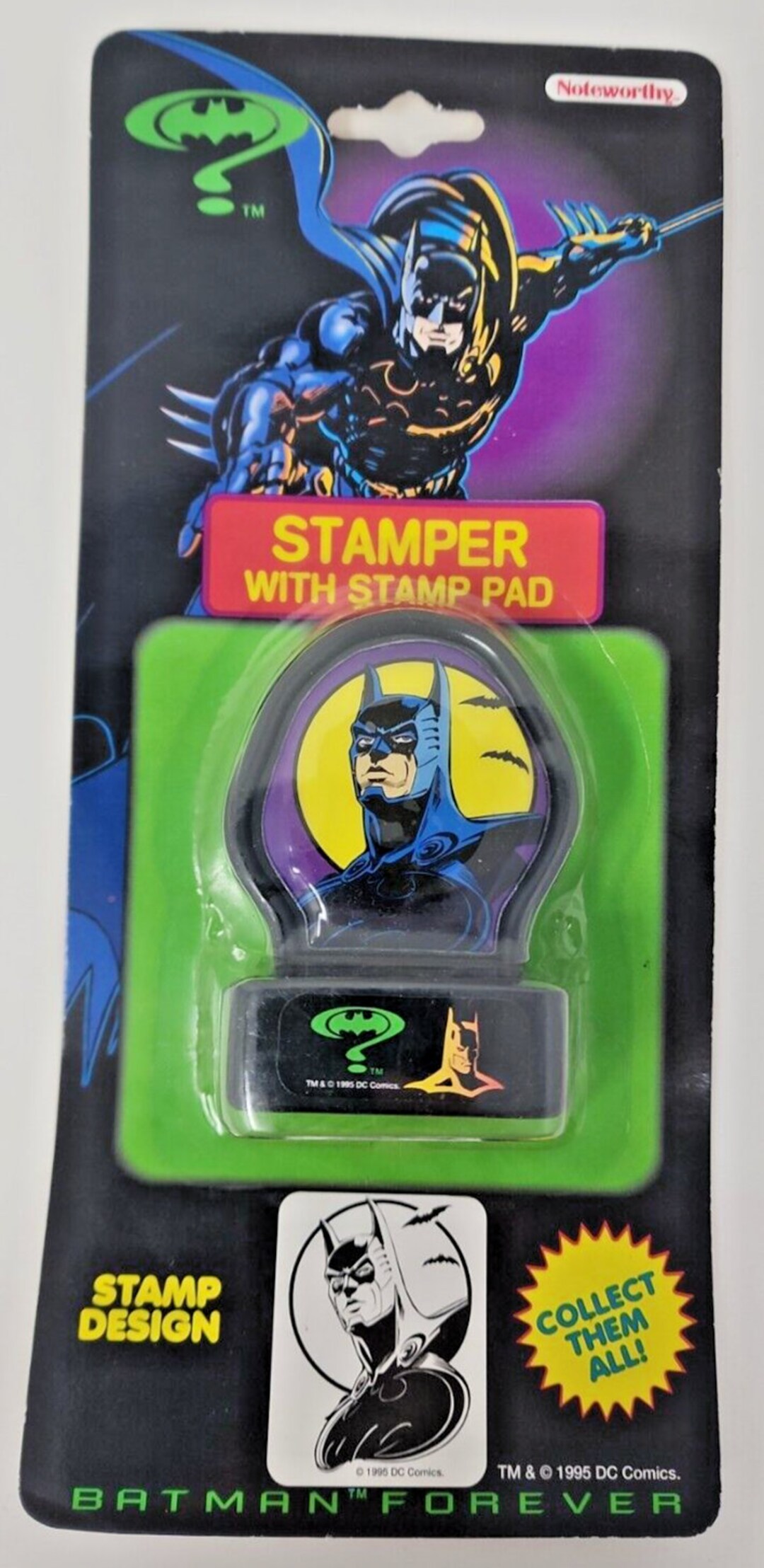 1995 Batman Forever Stamper With Stamp Pad Two Face Sealed New Old ...