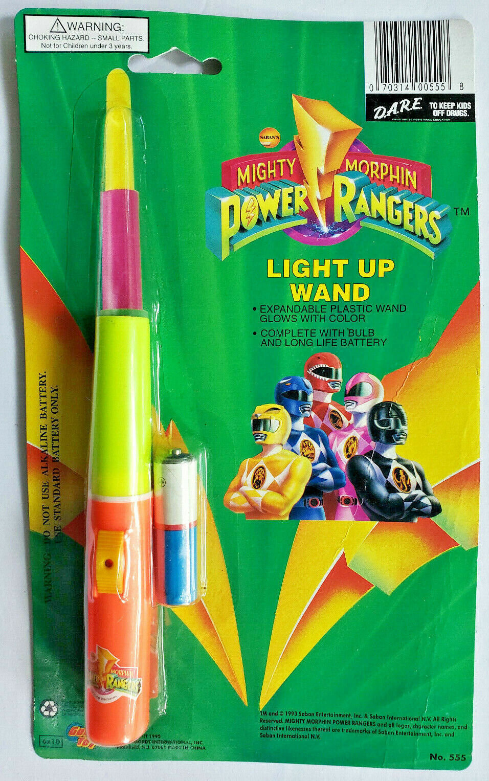 1993 Saban Mighty Morphin Power Rangers Color Light up New RARE Sealed ...