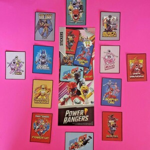 Retro Power Ranger 12 Stickers With Vending Display Sign New - Etsy