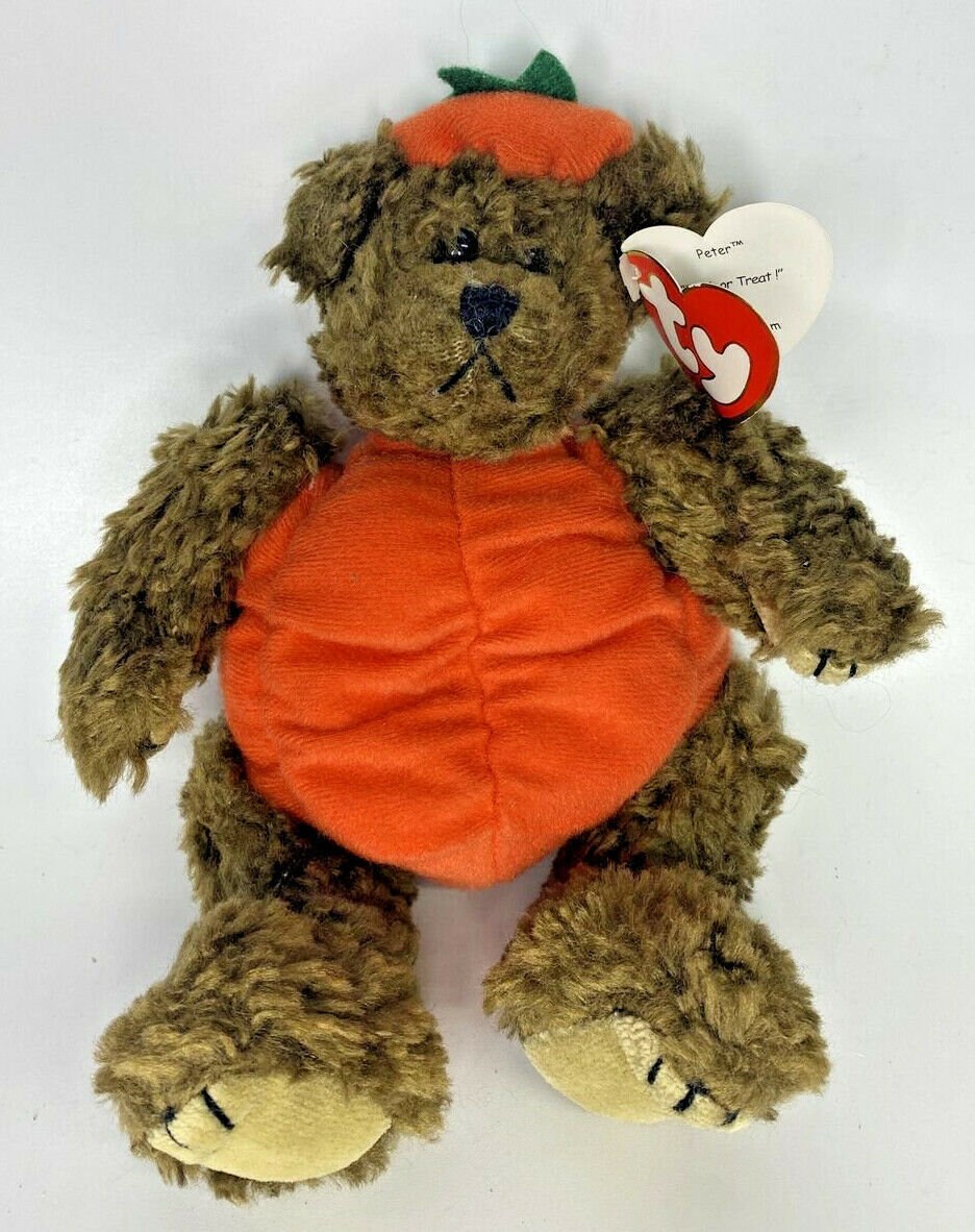 1993 Ty Beanie Baby peter Retired Pumpkin Bear - Etsy