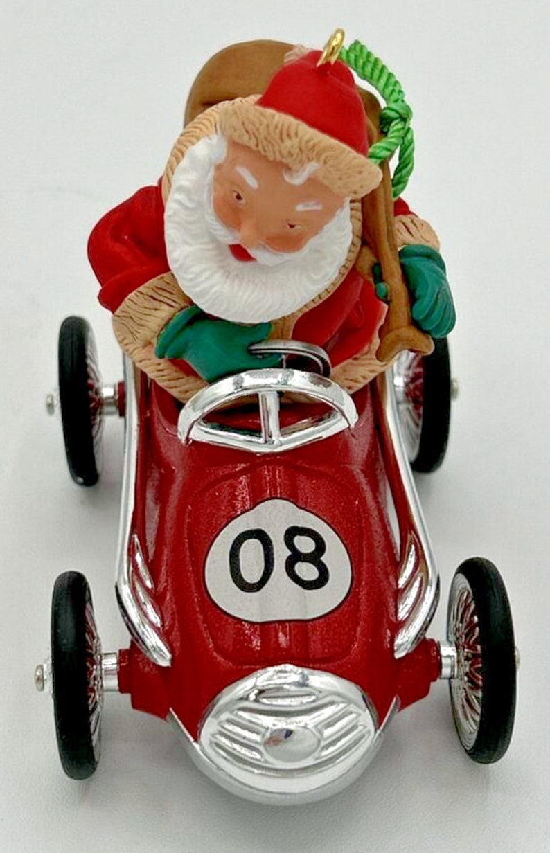 Vtg Hallmark Santa Takes a Spin Christmas Ornament SKU U213 - Etsy