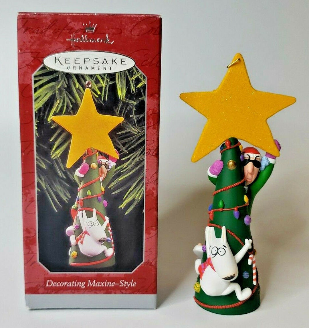 1998 Maxine Shoebox Hallmark Christmas Ornament Decorating - Etsy